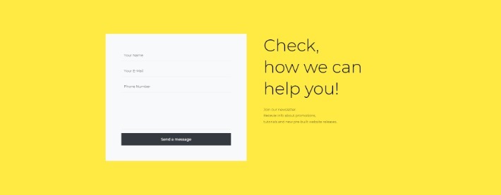 Form Mail Box, Line Bottom + Text Div2 - 2